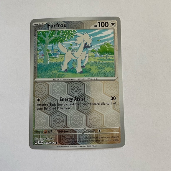 Pokemon | Toys | Pokemon Tcg Shrouded Furfrou Pokmon Card Reverse ...